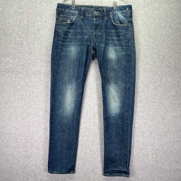 G-Star | Jeans | Gstar Raw 33 Jeans Mens 33x32 Blue Selvedge Denim Low ...